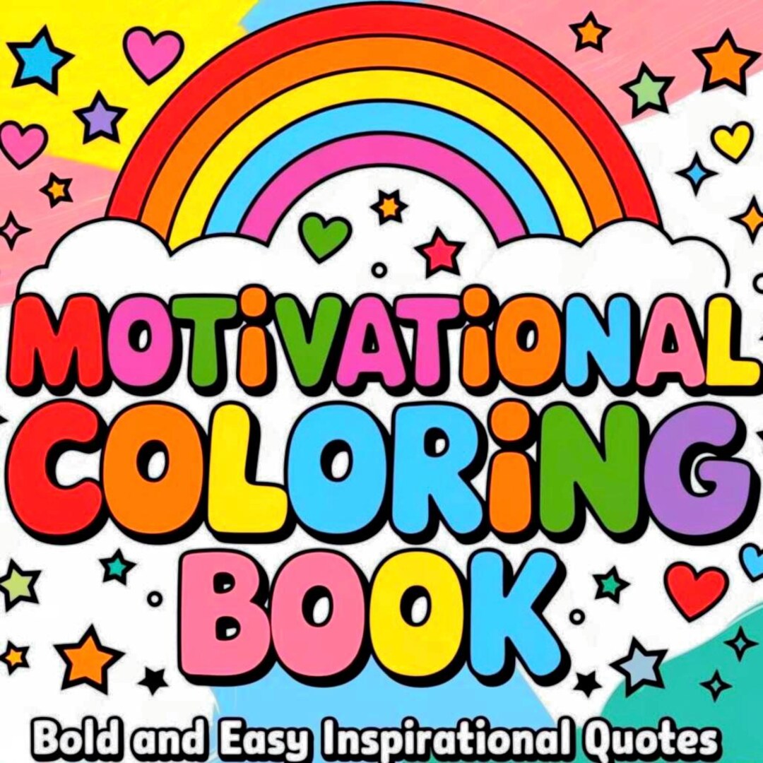 Motivational Quotes Coloring Book, Bold Easy Designs (PDF Download) - Etsy