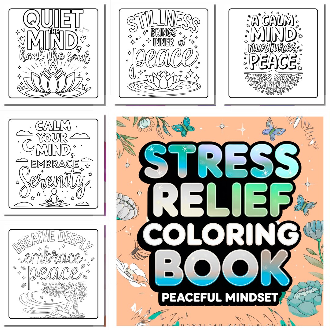 Cozy Coloring Book: Stress Relief Designs (PDF Digital Download, 31 ...
