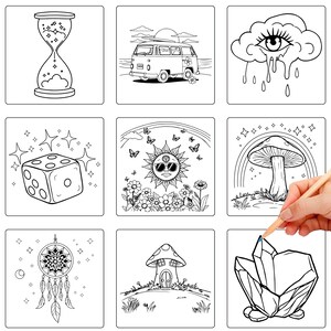 Bold and Easy, Trippy and Groovy Coloring Pages. PDF Coloring Book ...