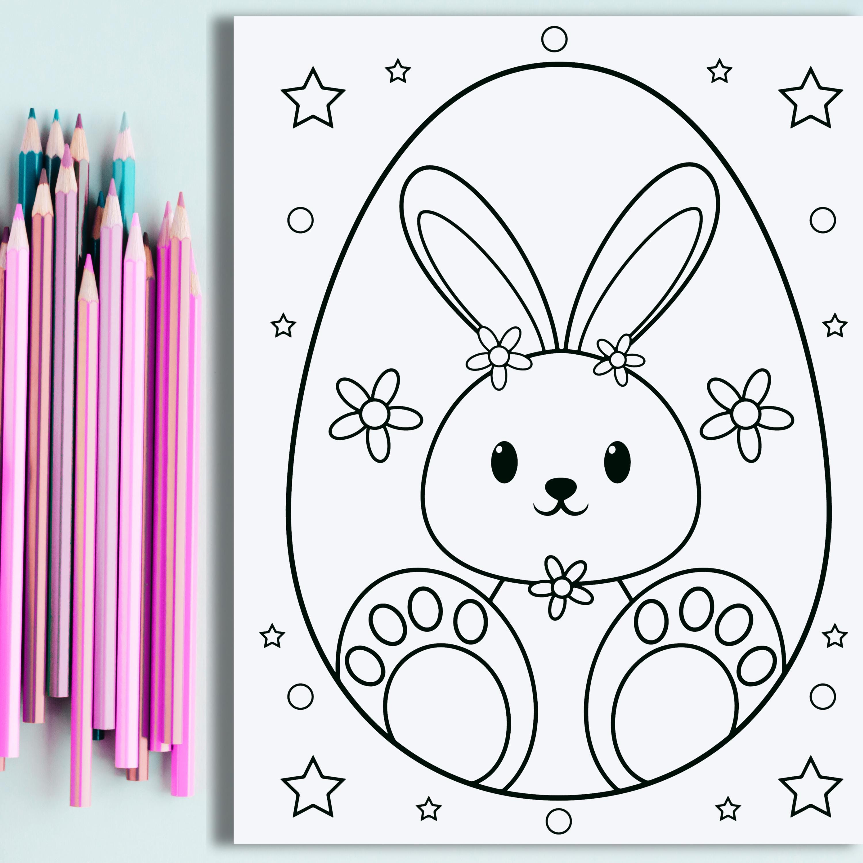 Easter Egg Coloring Book, 50 Cute Pages (PDF Download) - Etsy