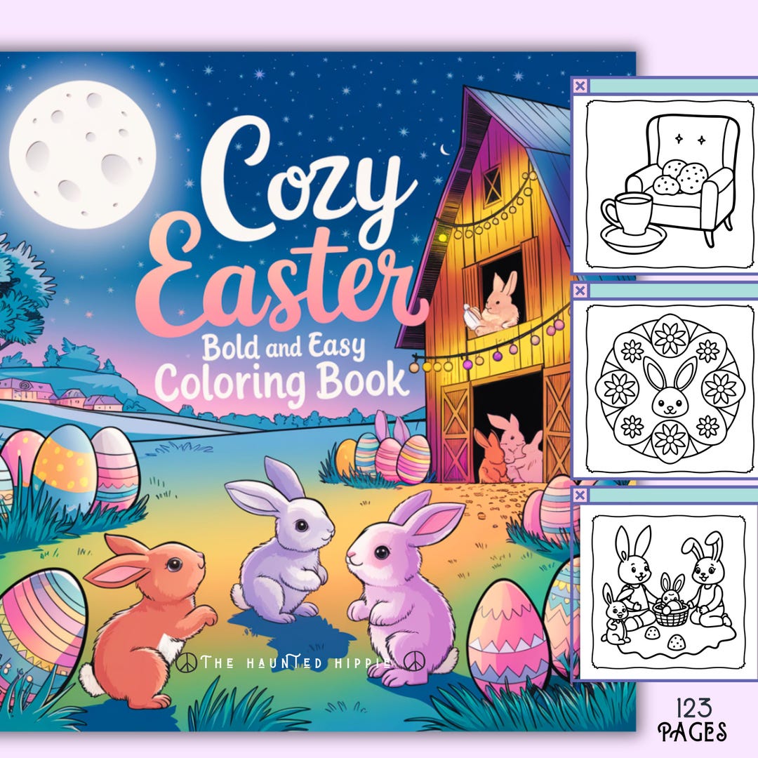 Cozy Easter, Bold and Easy Easter Coloring Book. Hoppy Coloring! PDF ...