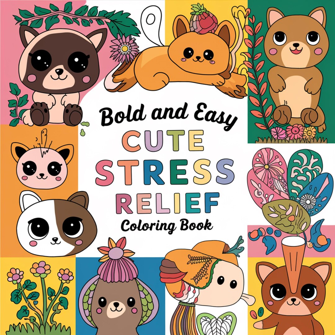 Bold and Easy, Cute Stress Relief Quotes Coloring Pages. PDF Coloring ...