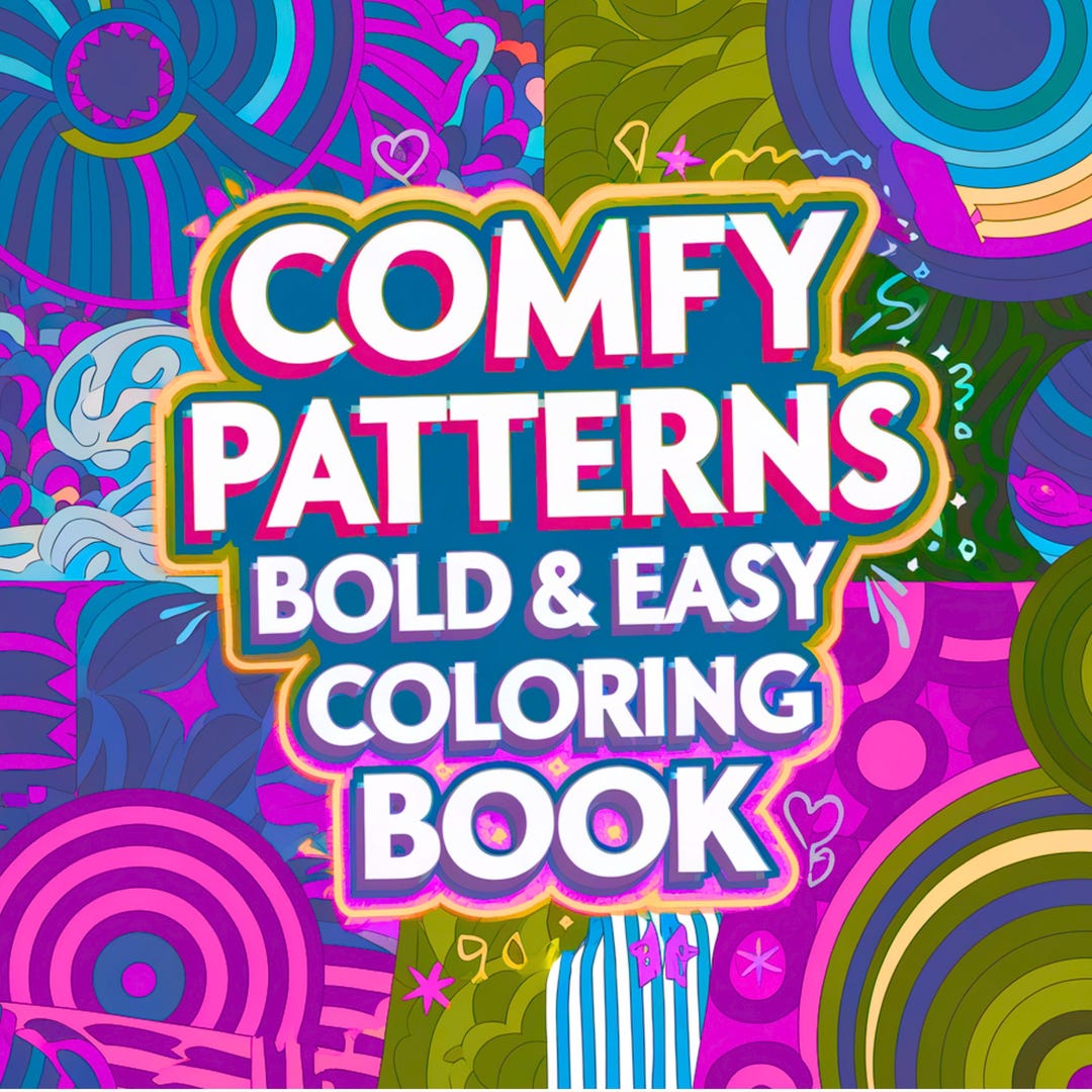 Bold Patterns Coloring Pages, Easy Designs (PDF Digital Download) - Etsy
