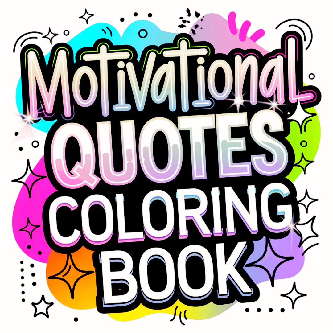Bold and Easy Motivational Quotes Coloring Book. 80 PAGES In. PDF ...