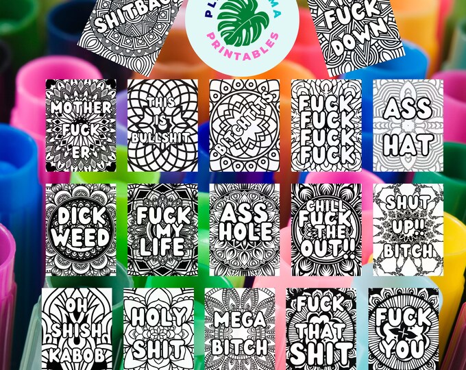 Adult Swear Word Coloring Book Printable Coloring Pages With Swear