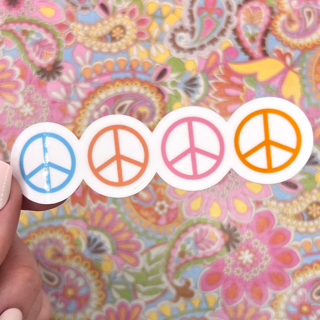 Peace Signs Sticker 3 Waterproof Sticker Multi Color - Etsy
