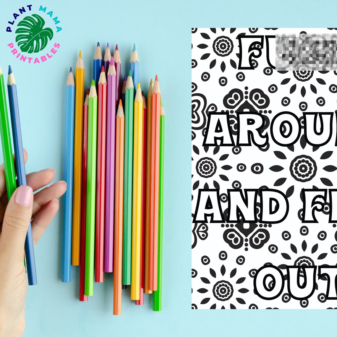 Adult Swear Word Coloring Book Printable Coloring Pages With - Etsy