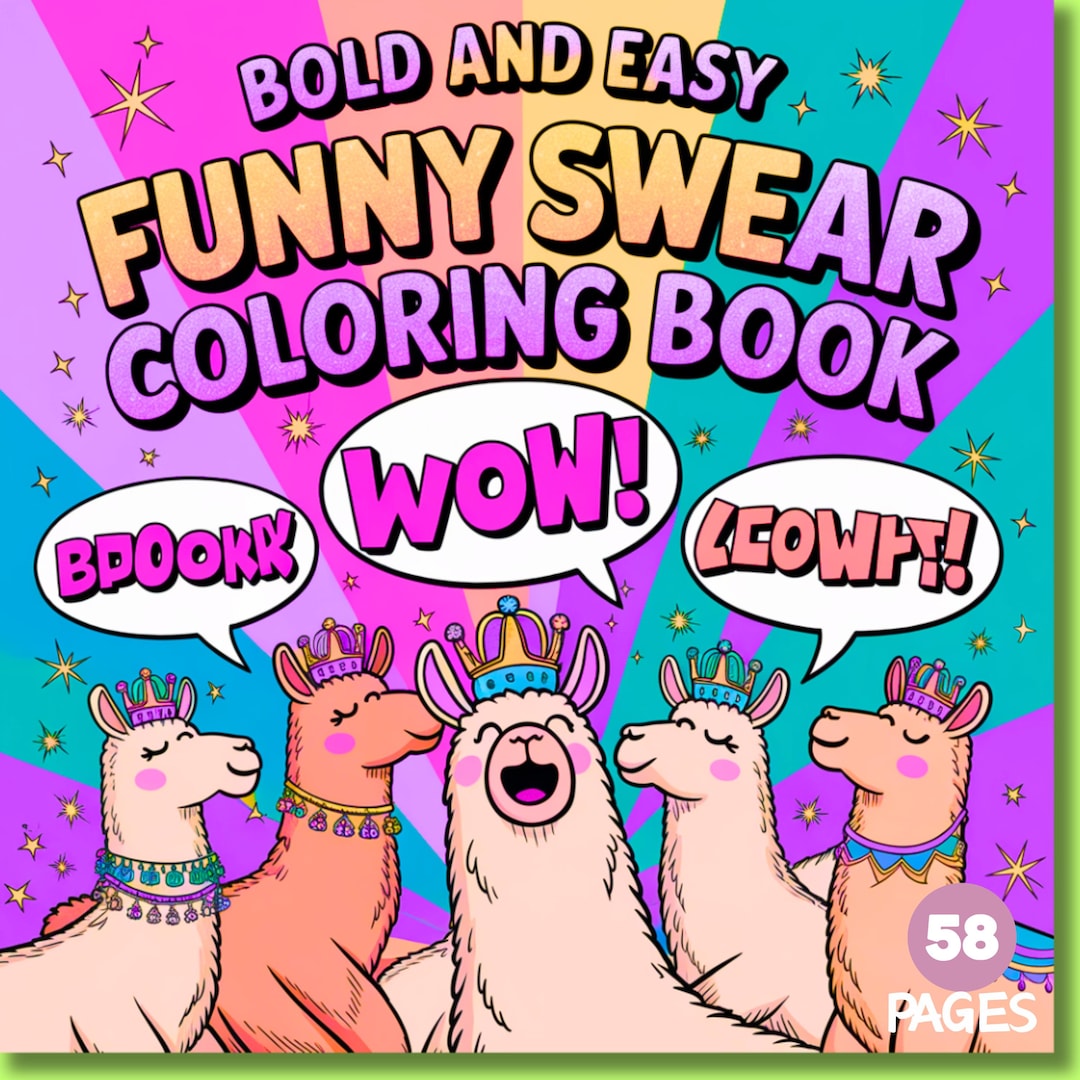 Funny Swear Word, Bold and Easy Coloring Book. | 69 Pages to F’n Color ...