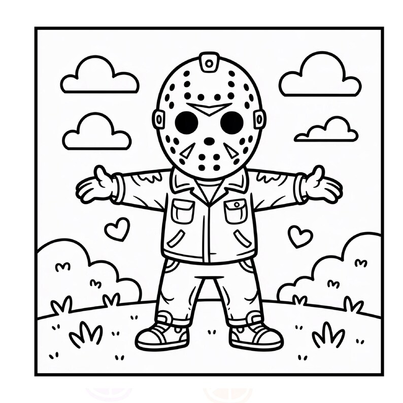 Cute Serial Killers Coloring Book, Halloween Bold Designs (PDF ...