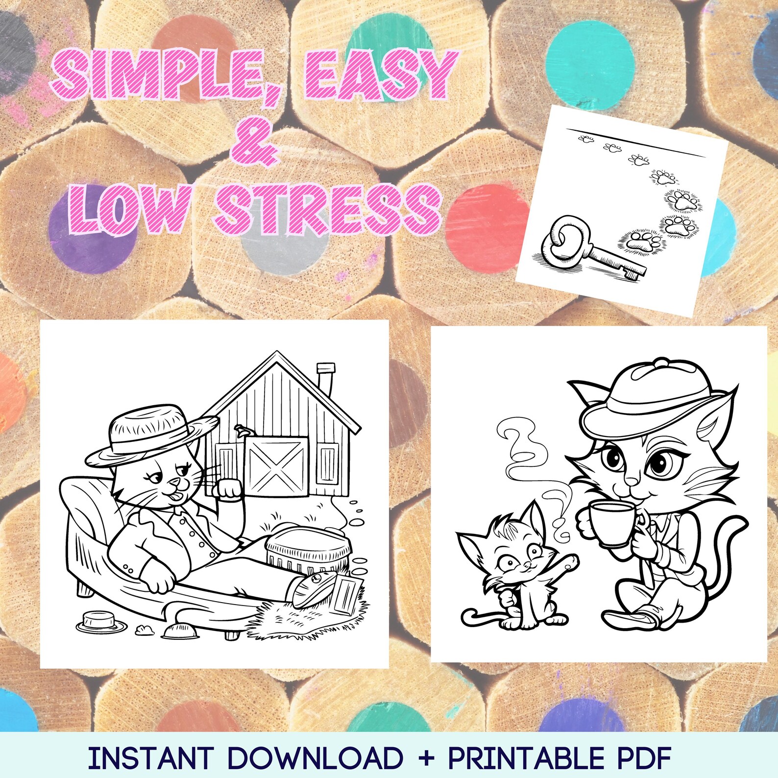 Cute Crime Scenes Coloring Book, Easy Designs (PDF Printable) - Etsy UK