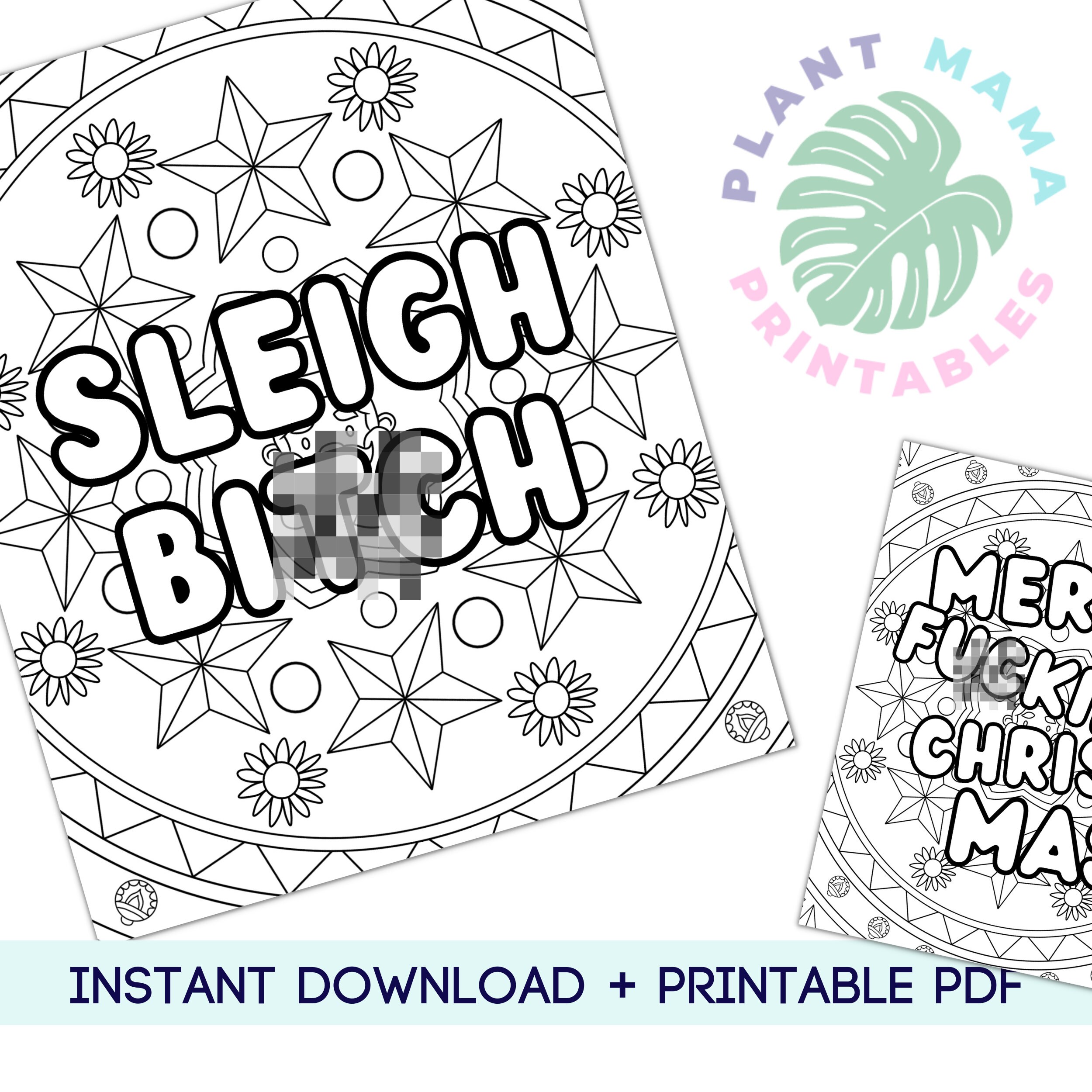 Christmas Adult Swear Word Coloring Pages, Coloring Book | Sometimes ...