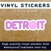 Detroit Sticker With Smiley Face 3 W Glossy Waterproof Decal Sticker - Etsy