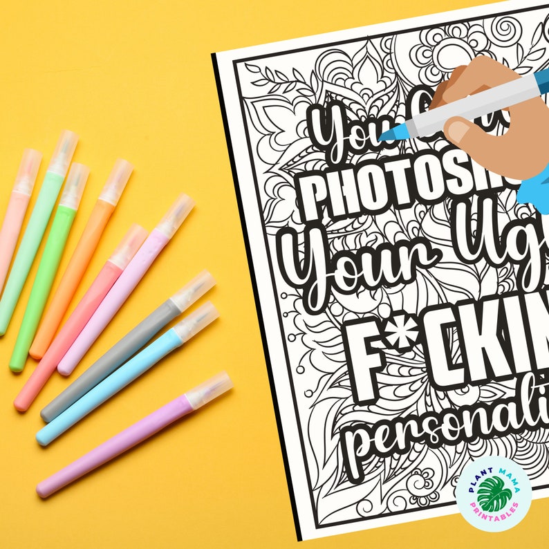 Adult Swear Word Coloring Book Printable Coloring Pages With Swear