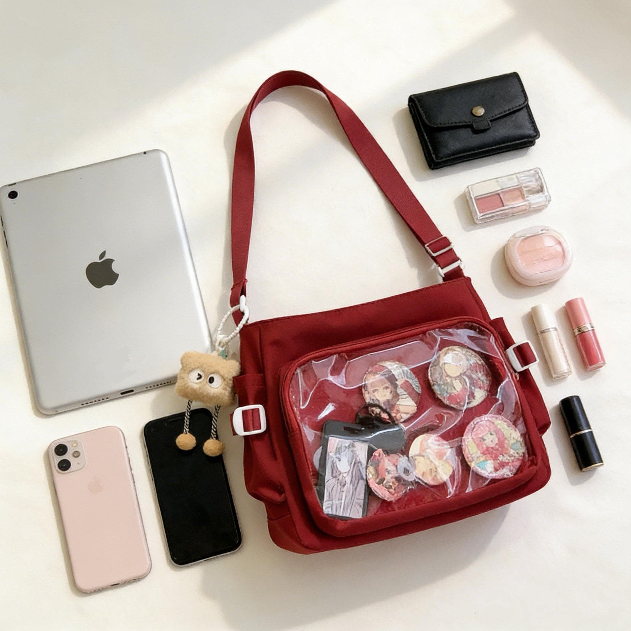 Large Canvas Ita Crossbody Bag, Retro Anime Display - Etsy
