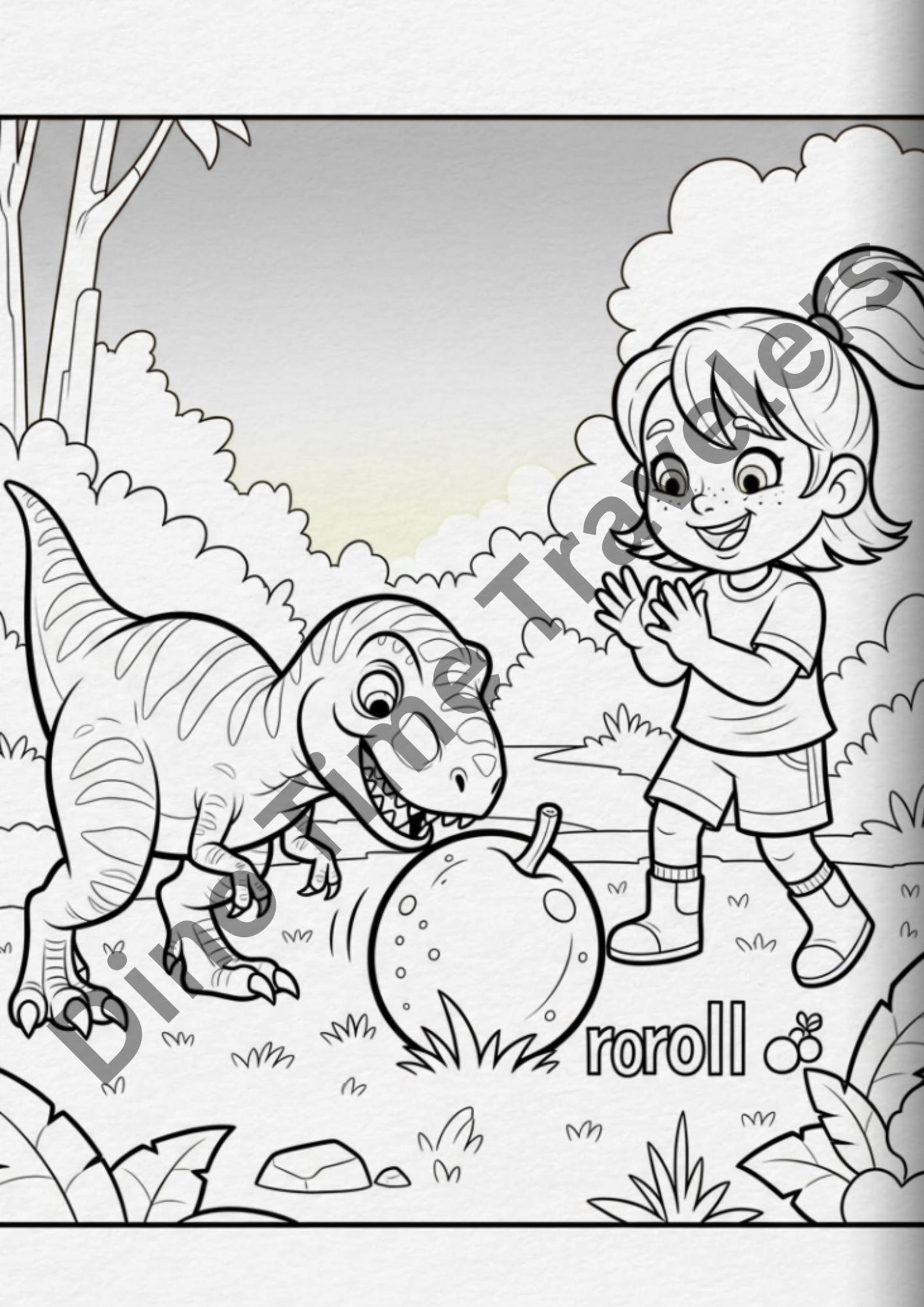 Dinosaur Time Travel Storybook | Kids Adventure & Coloring Ebook | Fun ...