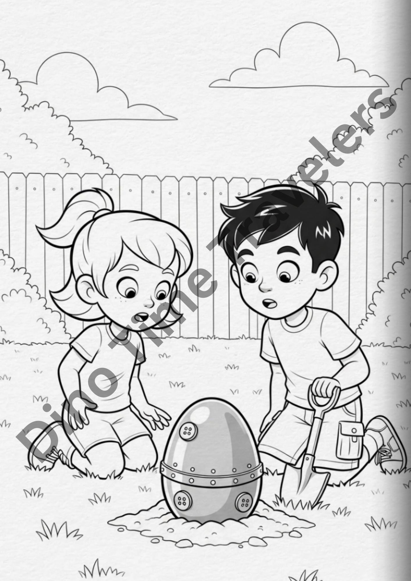 Dinosaur Time Travel Storybook | Kids Adventure & Coloring Ebook | Fun ...