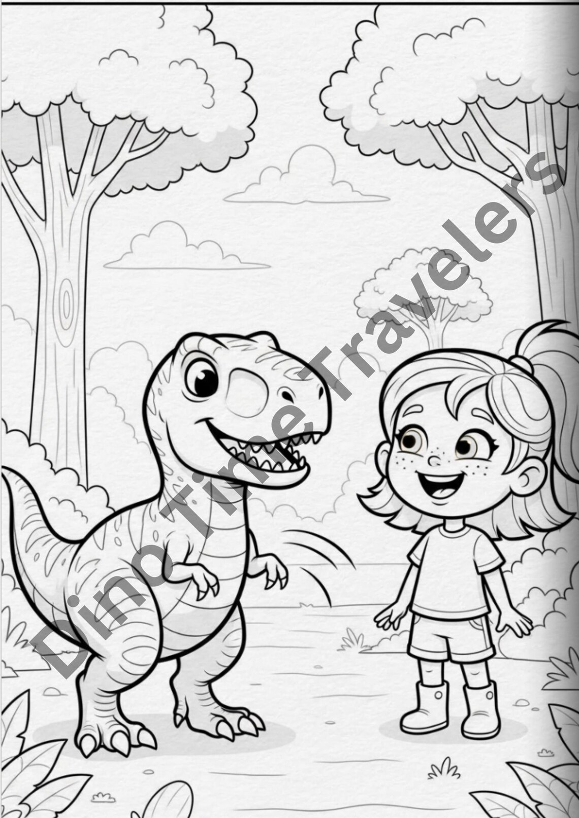 Dinosaur Time Travel Storybook | Kids Adventure & Coloring Ebook | Fun ...