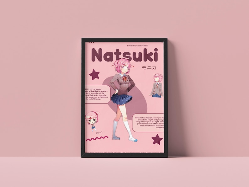 Doki Doki Literature Club! Natsuki Poster - Etsy