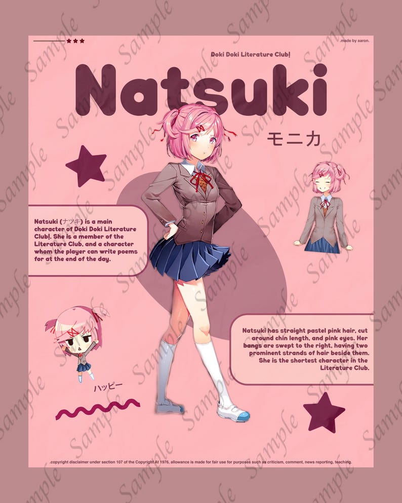 Doki Doki Literature Club! Posters | Sayori, Natsuki, Monika and Yuri ...