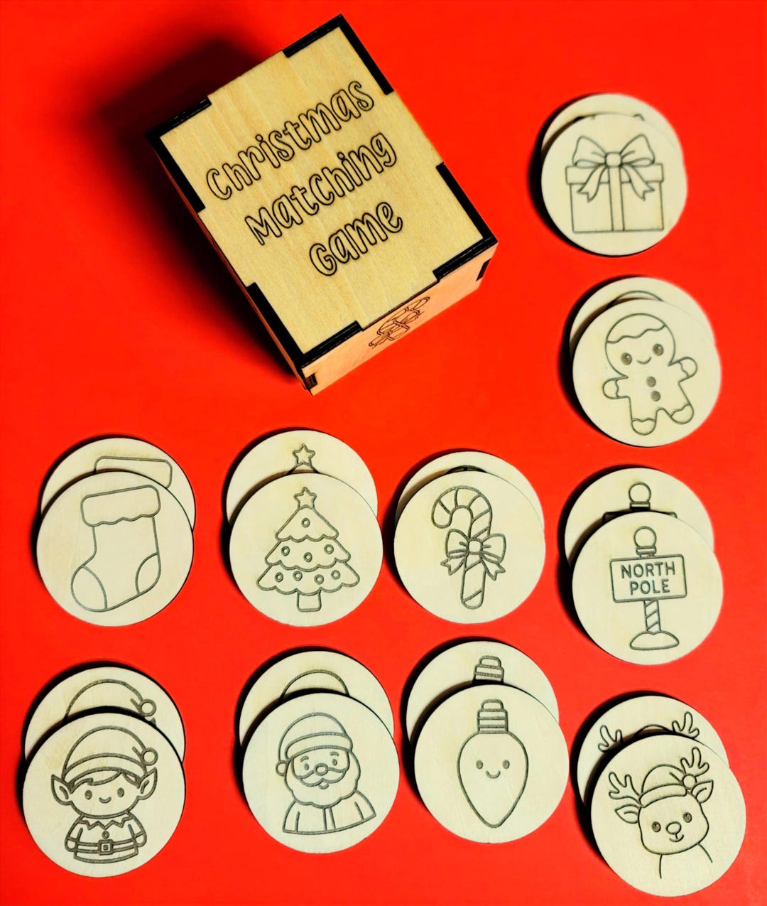 Christmas Memory Matching Game - Etsy
