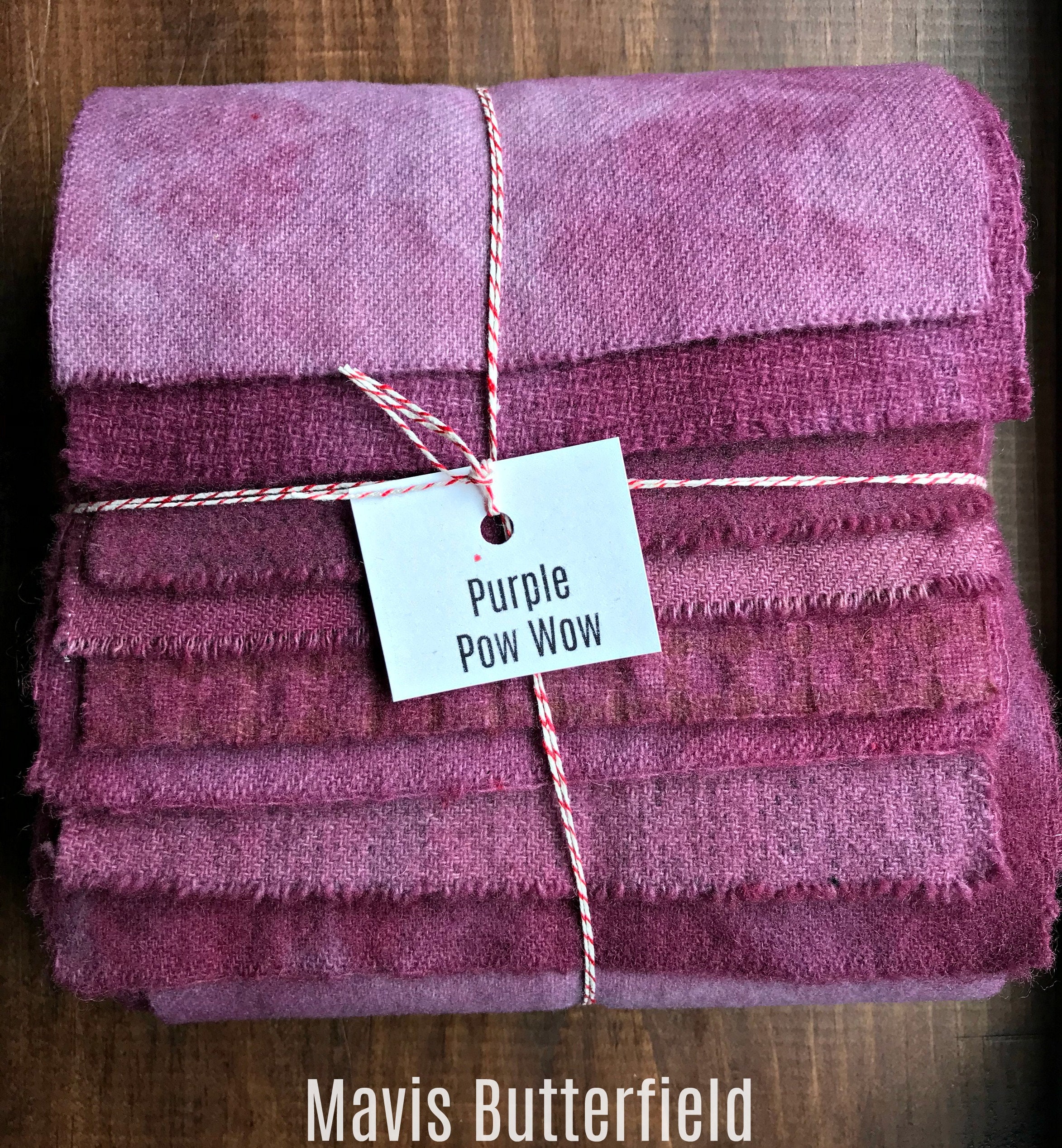 Hand Dyed Wool Fabric, 8 Purple POW WOW Fat 1/16 Sixteenth for ...