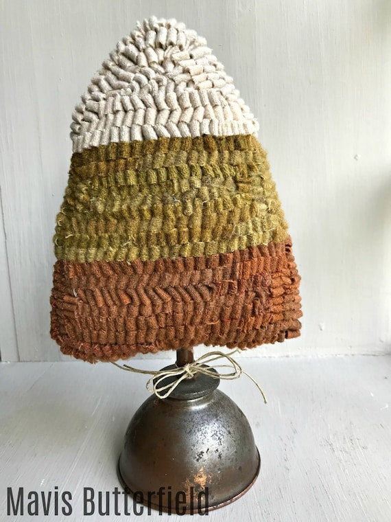 Rug Hooking Pattern Candy Corn Make Do on Linen | Etsy