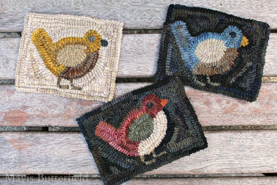 Rug Hooking Pattern Miss Robin on Linen or Paper - Etsy