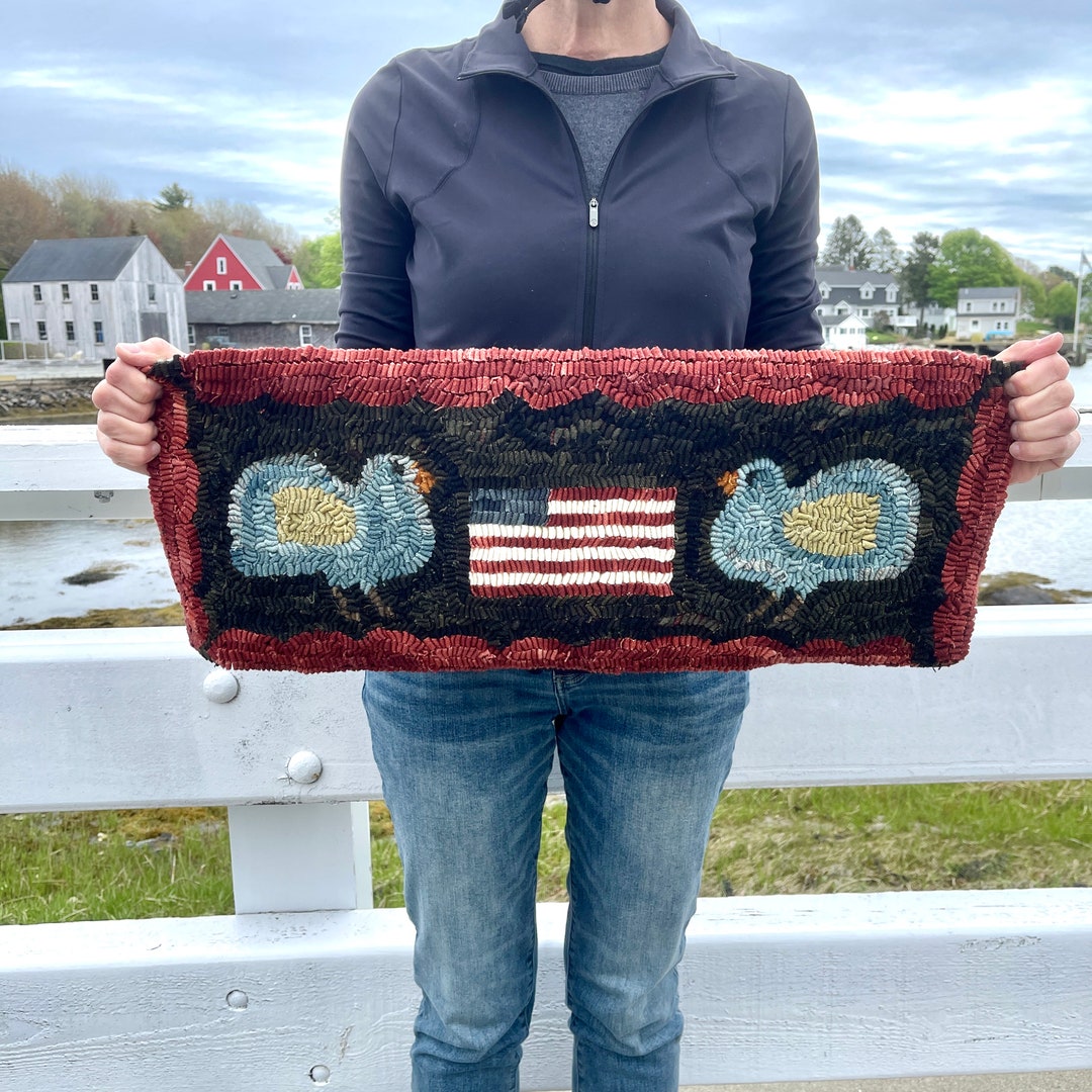 RUG HOOKING KIT - American Chickens ~ on Linen With Hand Dyed Wool - Etsy