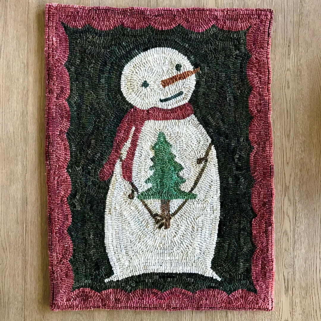 When Snowflakes Fall ~ Rug Hooking Pattern on Linen - Etsy