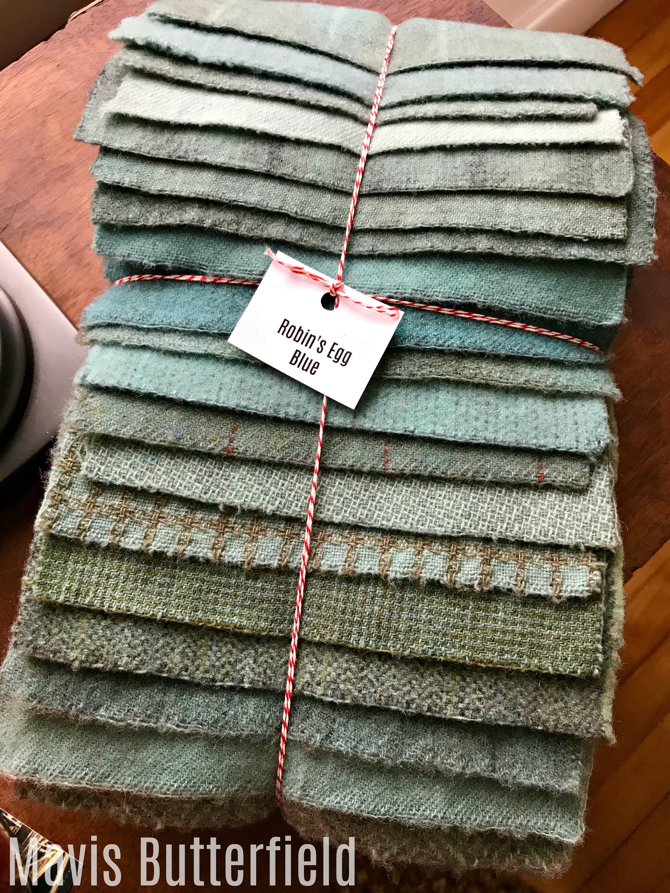 Hand Dyed Wool Fabric, 19 {Soft} Robin's Egg Blue Fat 1/16 Sixteenth ...