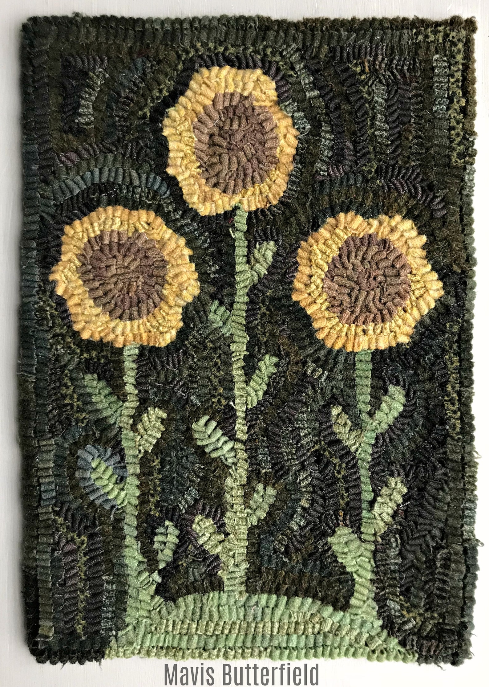 RUG HOOKING PATTERN Sunflowers on Linen - Etsy