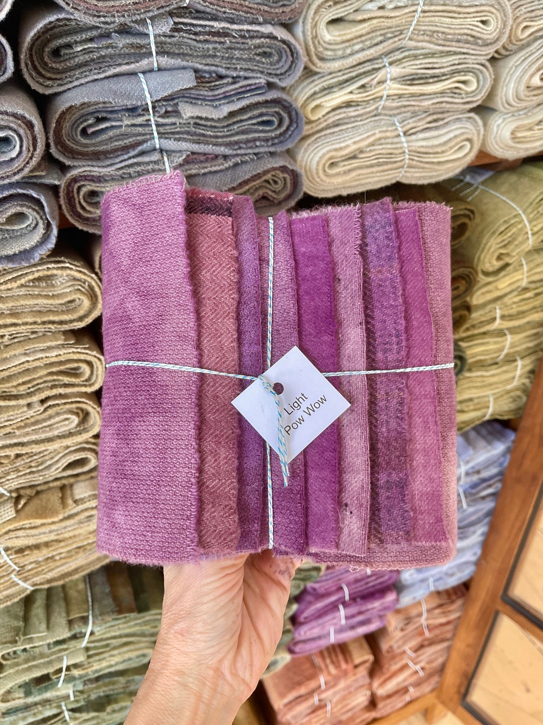 Hand Dyed Wool Fabric, 8 Light Purple POW WOW Fat 1/16 Sixteenth for ...