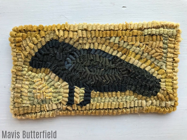 Rug Hooking Pattern Old Crow on Linen - Etsy