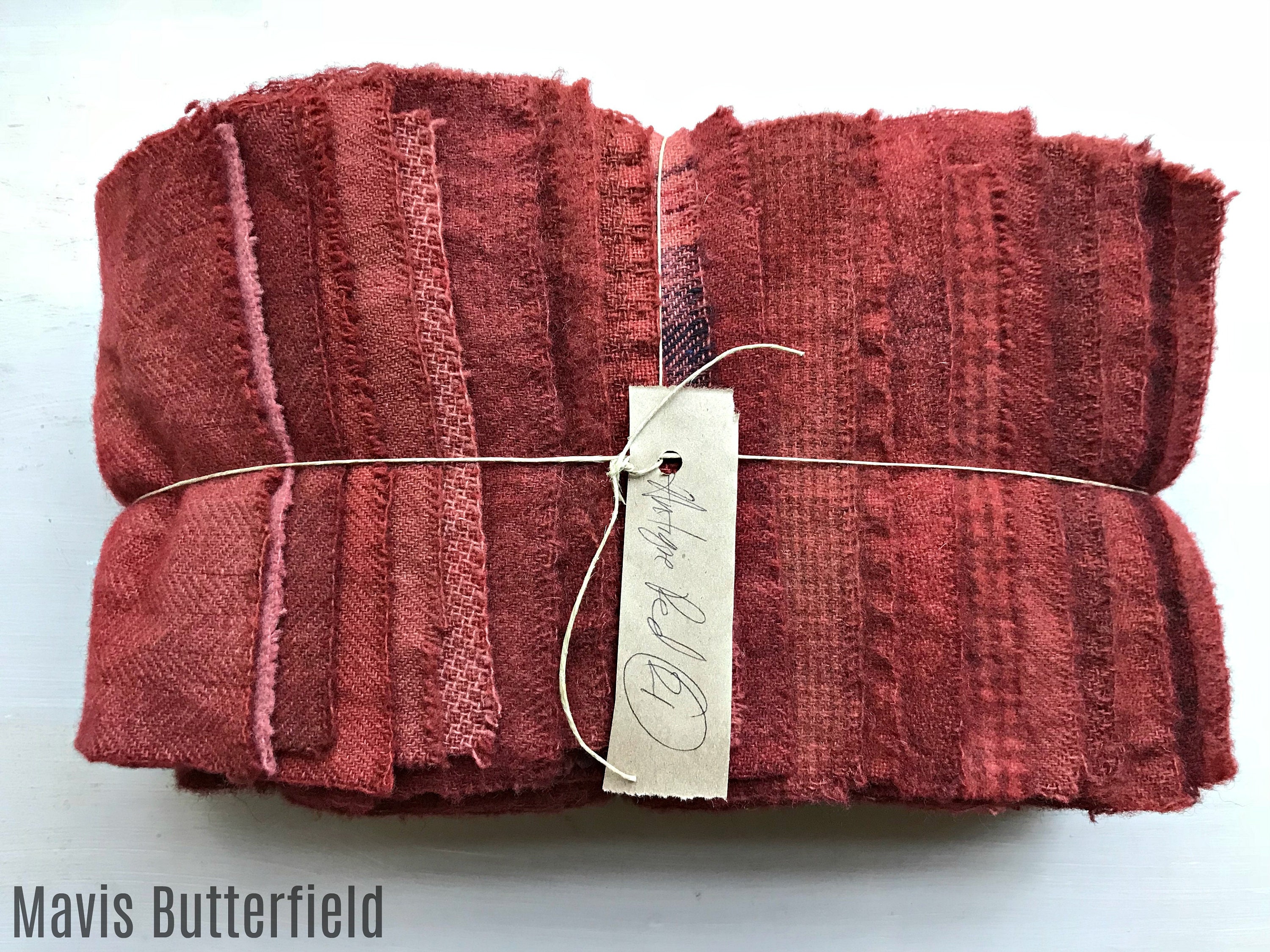Hand Dyed Wool Fabric, 21 Antique Red Fat Sixteenths {1/16} for ...