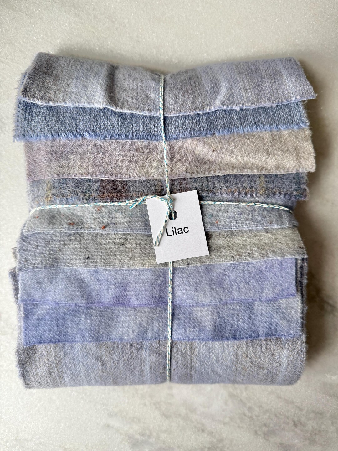 Hand Dyed Wool Fabric, 8 Lilac Fat 1/16th Sixteenths for Primitive Rug ...