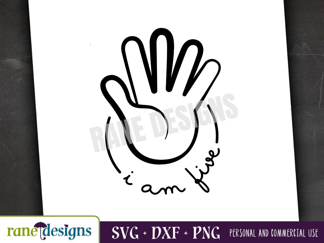 Five Fingers Svg, Five Svg, 5 Svg, Toddler, Kids, Age, Birthday, Fun ...