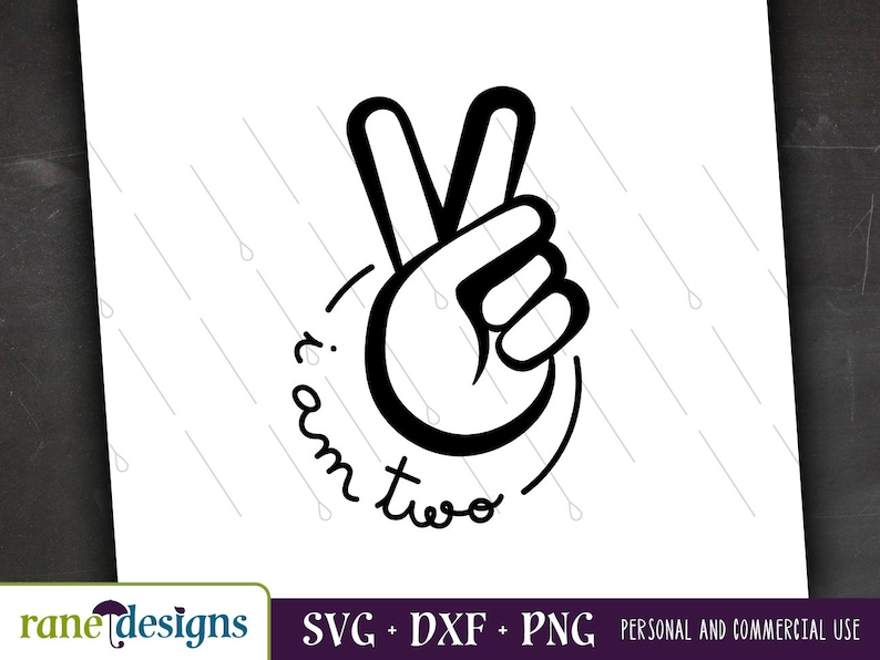 Two Fingers Svg, Two Svg, 2 Svg, Toddler, Kids, Age, Birthday, Fun ...