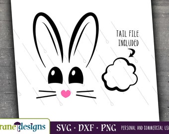 Bunny Bundle Svg Easter Svg Bunny Face Cricut File - Etsy