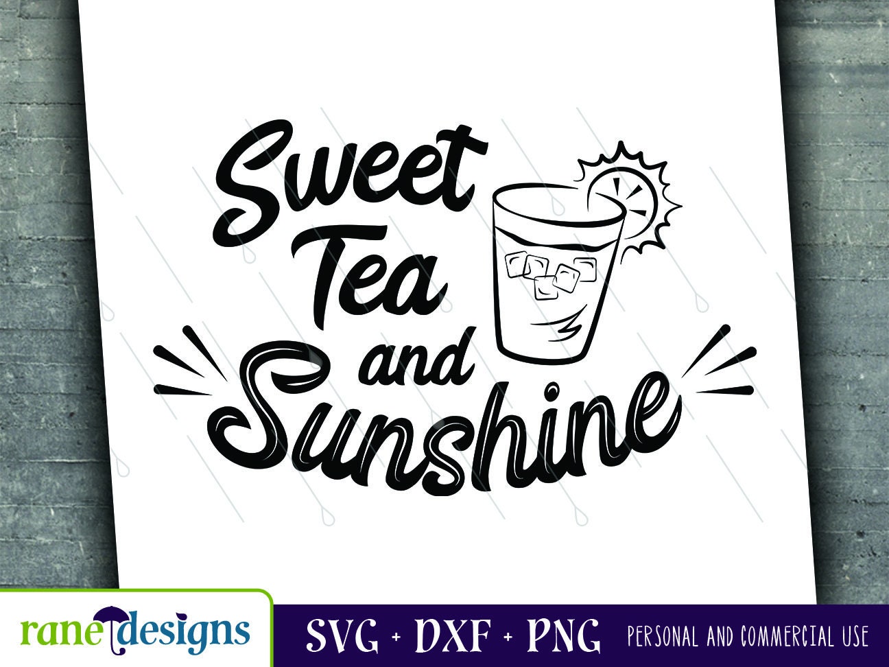 Visual Arts Collage Silhouette Cut file Dxf Sunshine Sweet Tea and ...