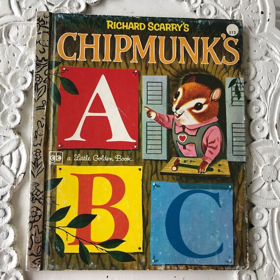 Vintage 1977 Chipmunk's ABC Little Golden Book / Richard - Etsy