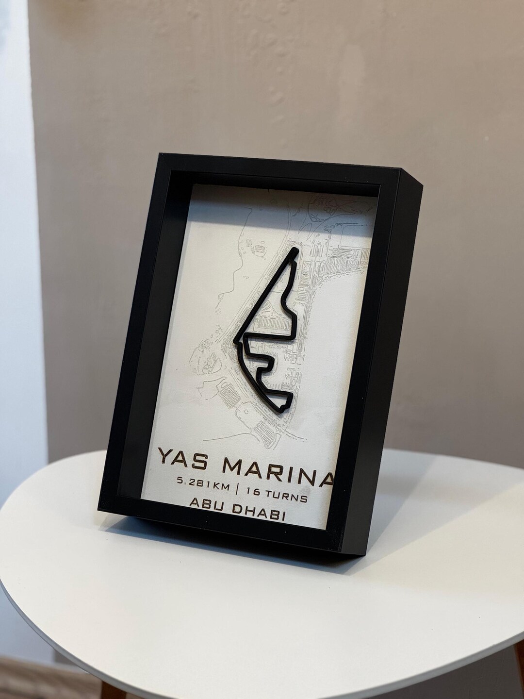 Yas Marina Circuit - 3D Printed & Laser Engraved Wall Art - Etsy