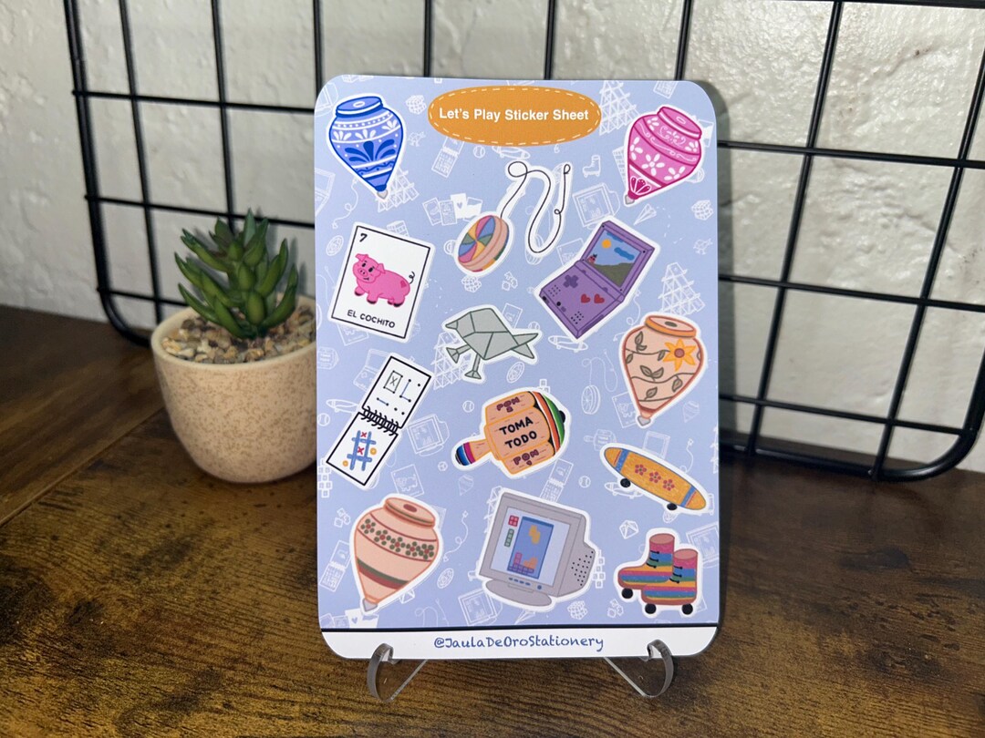 Mexican American Nostalgia Sticker Sheet – Early 2000s Retro Toys, Cute ...