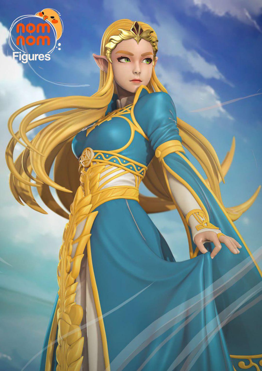Princess Zelda, BOTW - 3D Printed Figure – 3D Printed Full Body Statue ...