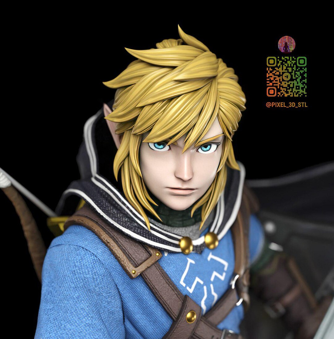 Link, Zelda - 3D Printed Figure – 3D Printed Full Body Statue ...