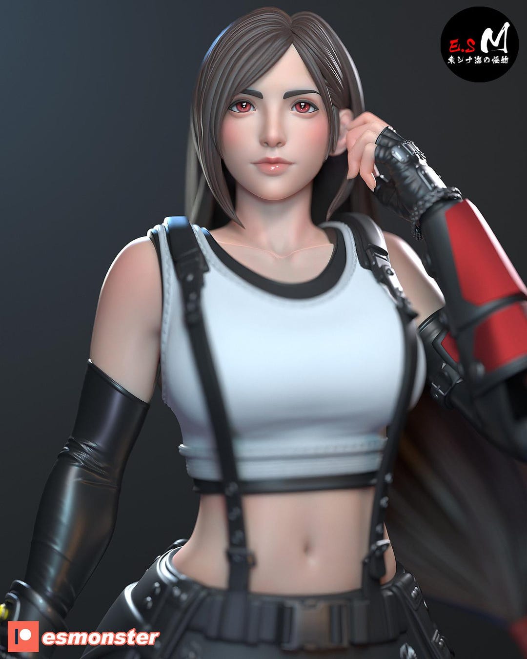 Tifa Lockhart 3D Printed Figure – 3D Printed Full Body Statue ...