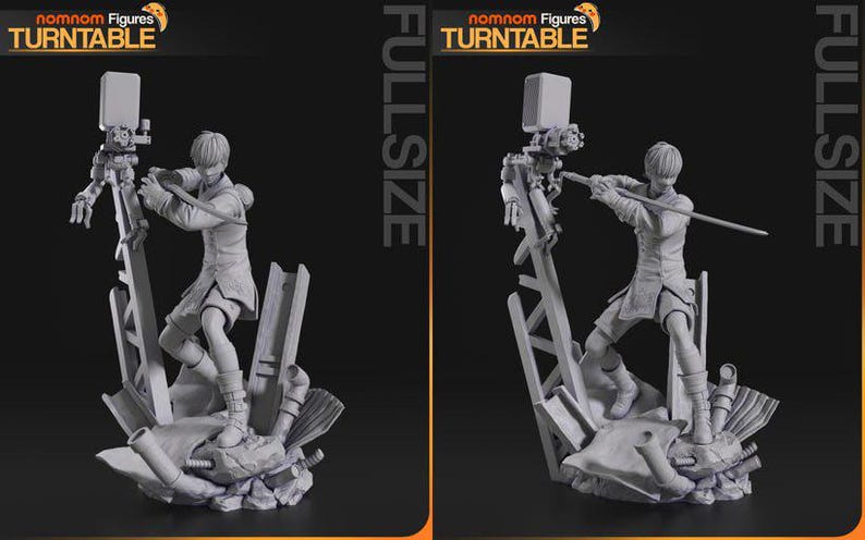 9S, Nines, Nier Automata - 3D Printed Figure – 3D Printed Statue ...