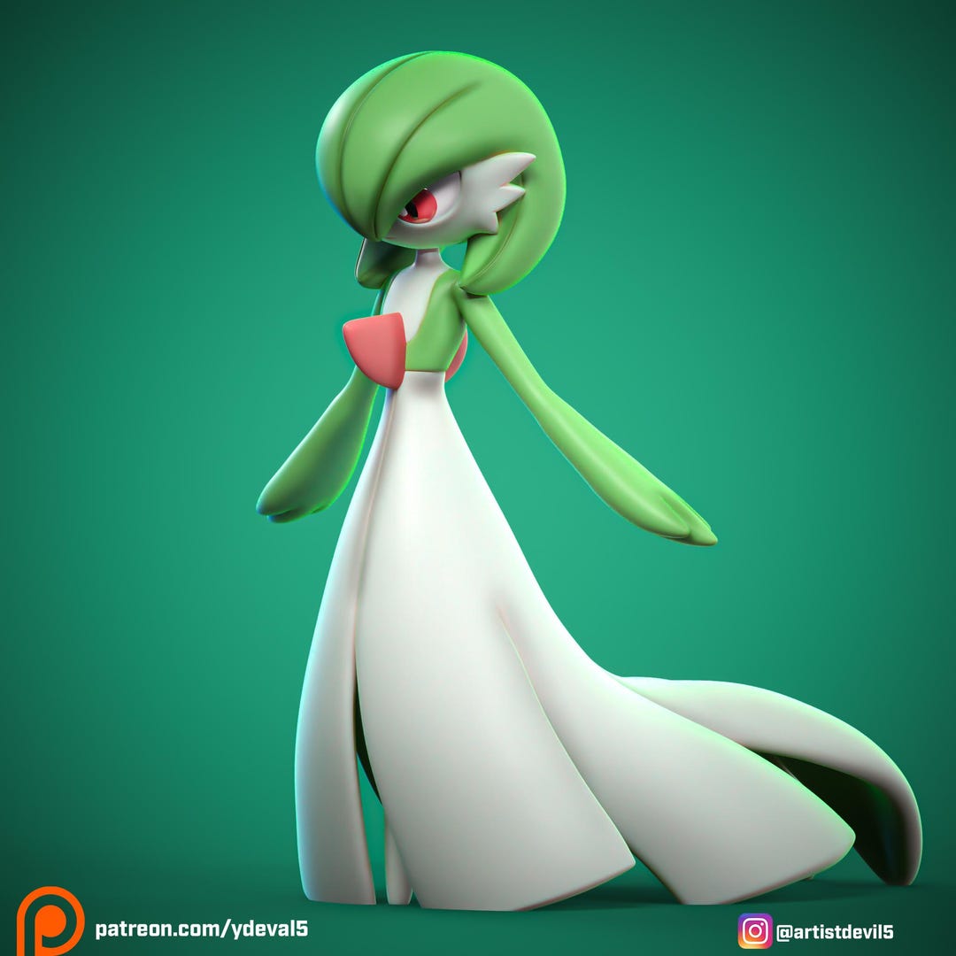 Pokemon Gardevoir 140mm - Unpainted 3D Resin Print – | High‑detail ...
