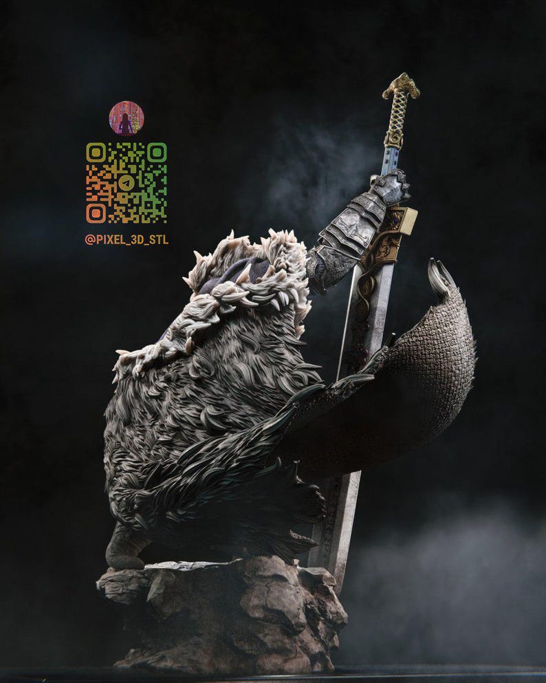 Blaidd, Elden Ring - 3D Printed Figure – 3D Printed Statue | Miniature ...