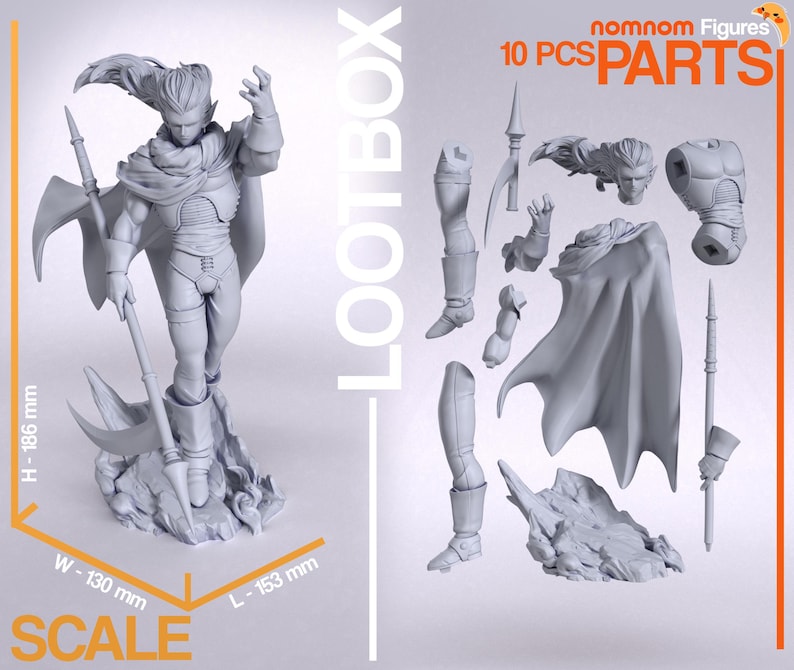 Magus, Chrono Trigger - 3D Printed Figure – 3D Printed Statue ...