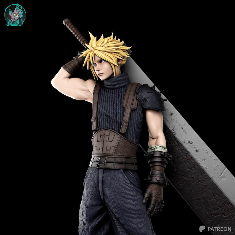 Cloud Strife - 3D Printed Figure – 3D Printed Statue | Miniature ...